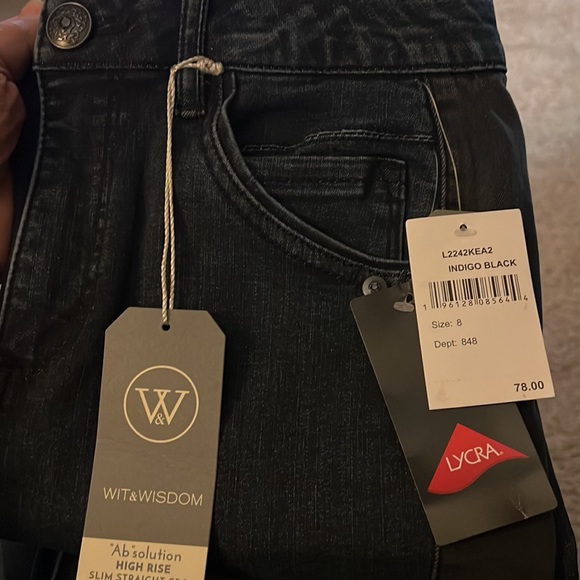 Wit & Wisdom | Jeans | 2 Wit Wisdom Ab Solutions High Rise Slim Straight Crop Denim Jeans | Poshmark